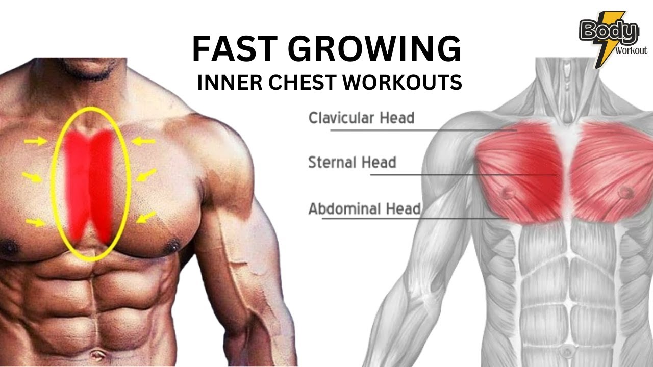 8 Best Exercise To Grow Your Inner Chest Fast @bodyworkout - YouTube