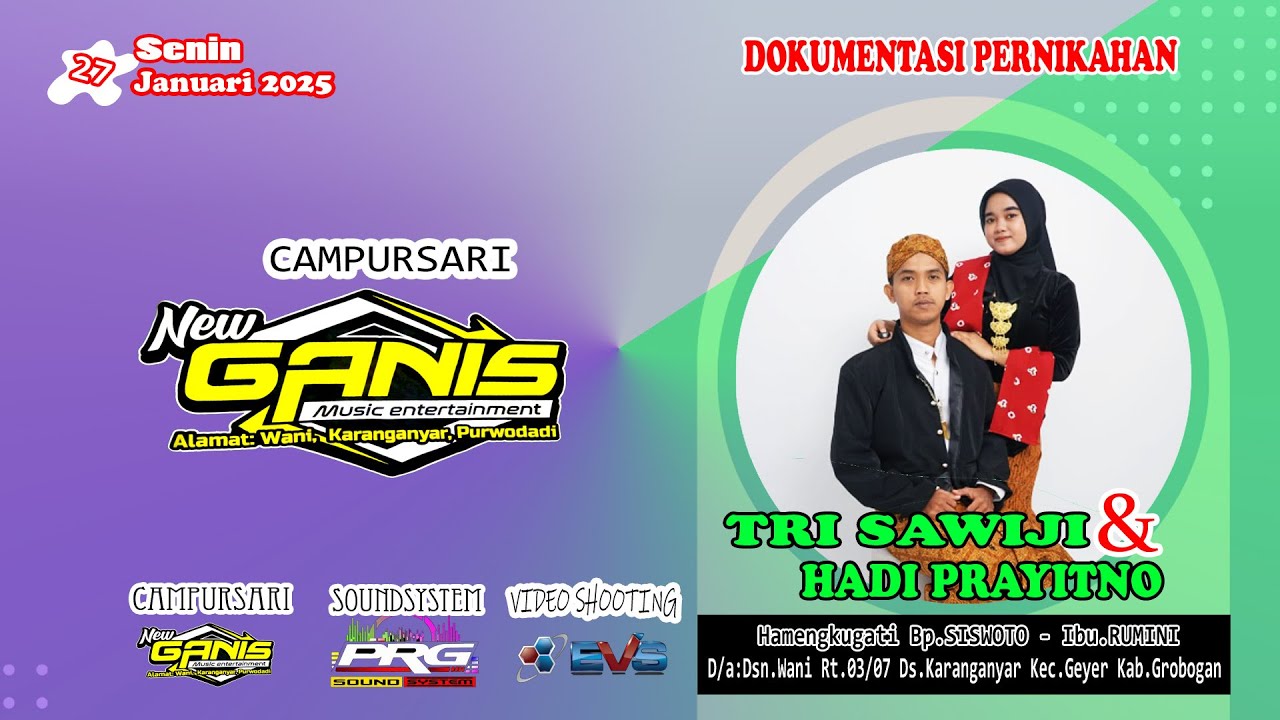 Live CS GANIS MUSIC || PUTRA RAGIL AUDIO || E@RLTA SHOOTING || WEDING TRI & HADI || Wani 27 Jan ...