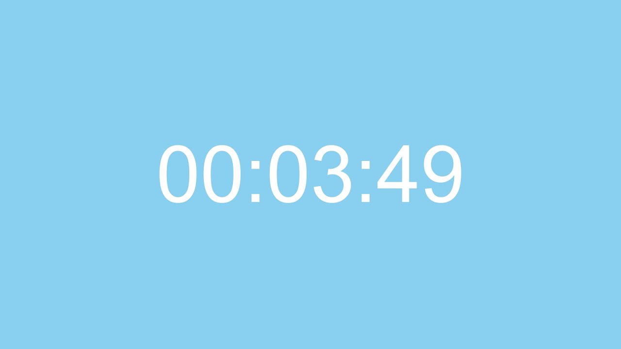 3 Minute 49 Second Timer - (229/36,000) - YouTube