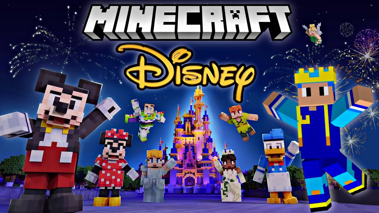 DISNEY NO MINECRAFT É INCRÍVEL! NOVO MAPA WALT DISNEY WORLD COM MUITOS ...