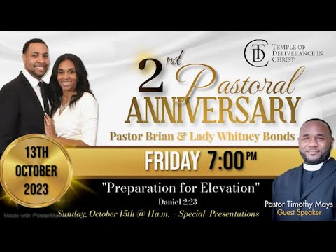 TDC Sunday "2nd Pastoral Anniversary" Service - October 15, 2023 - YouTube