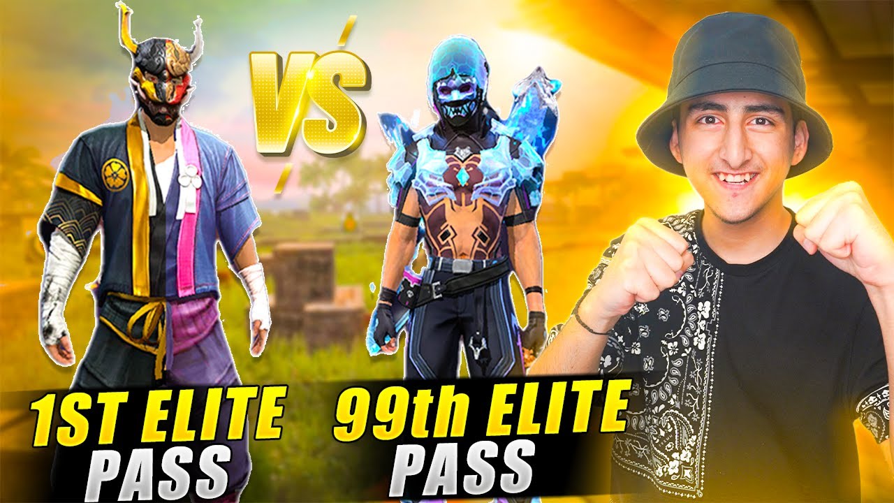 1st Elite Pass Vs 99th Elite Pass 1 Vs 1 - Garena Free Fire Max - YouTube