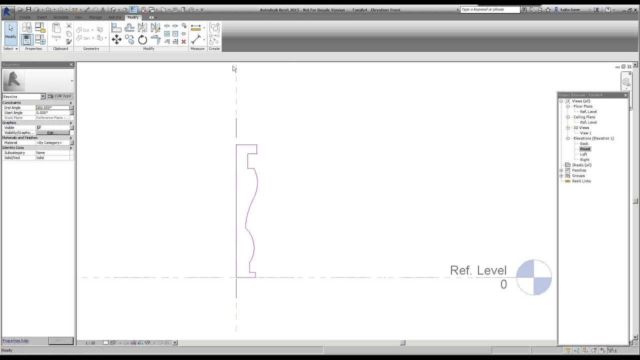 Revit 2015 Eğitimi - 69 Revolve Komutu İle Çalışmak - YouTube