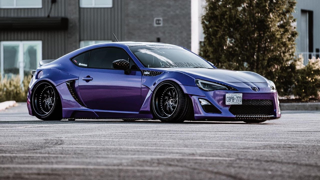 WIDEBODY Scion FRS Wrapped Diamond Purple - YouTube