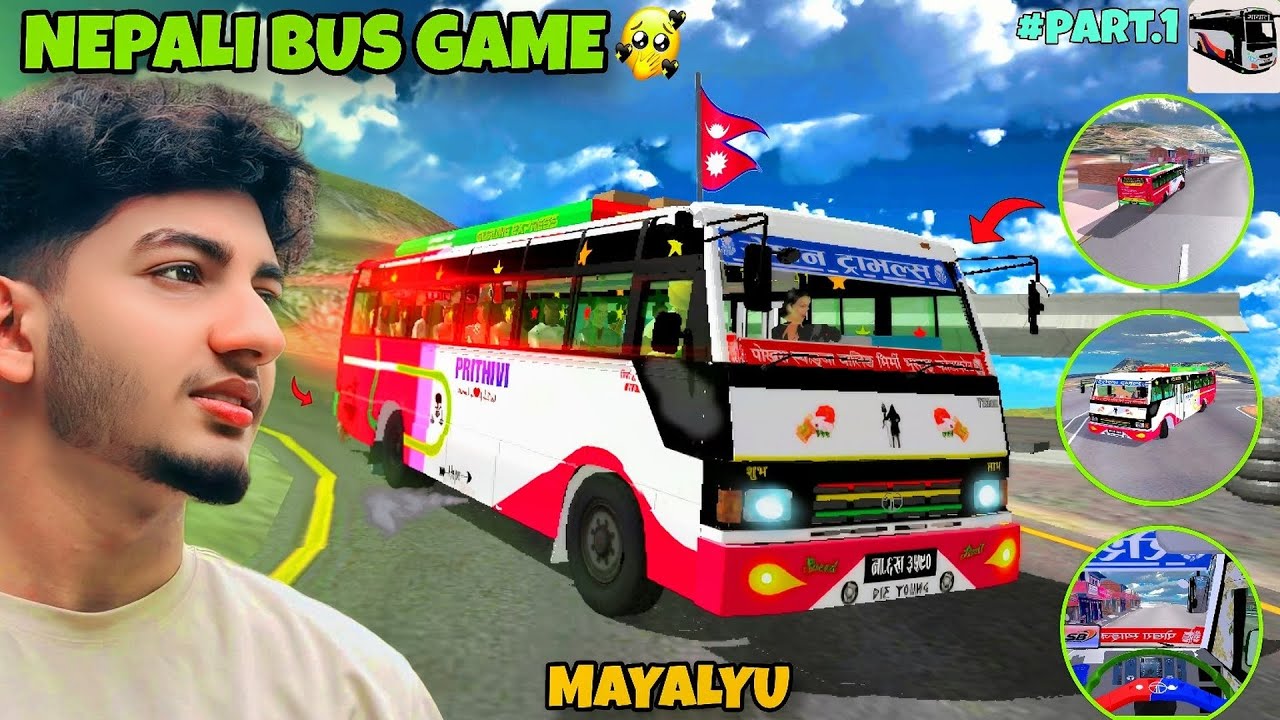 |New Nepali Bus 🎮|Mayalyu Nepali Bus Game|Bus Simulator Nepal - YouTube
