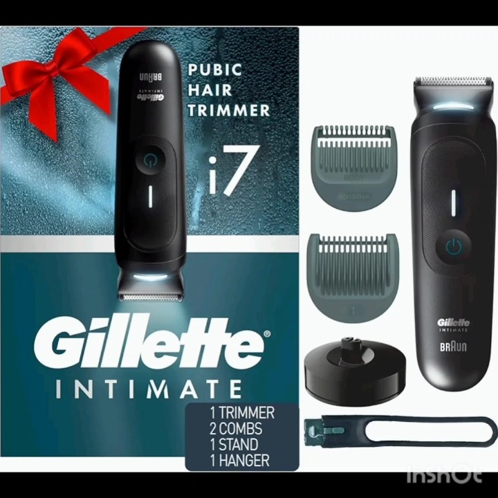 Gillette i7 Intimate Men’s PremiumPubic HairTrimmer,Waterproof LEDBody ...