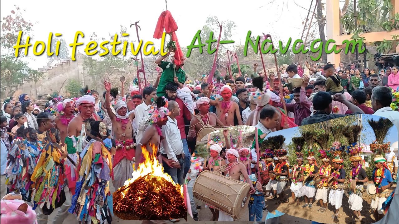 Holi festival at-Navagam Desi Dhol na tale March 2024 Holi festival ...