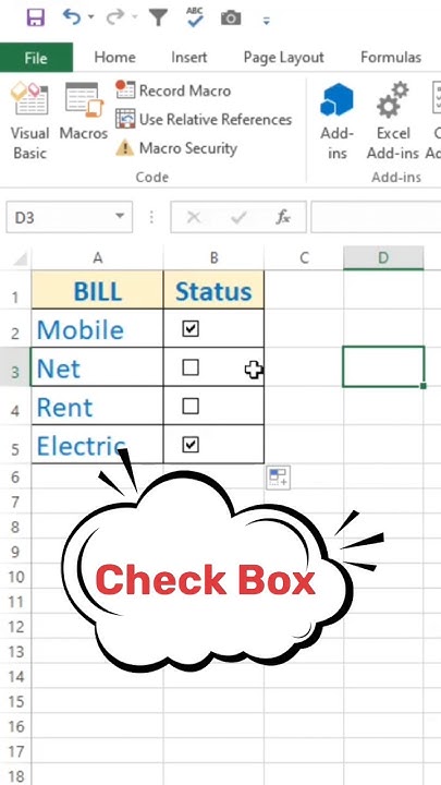 Update Status in Excel with Checkboxes! #ExcelTips #Shorts - YouTube