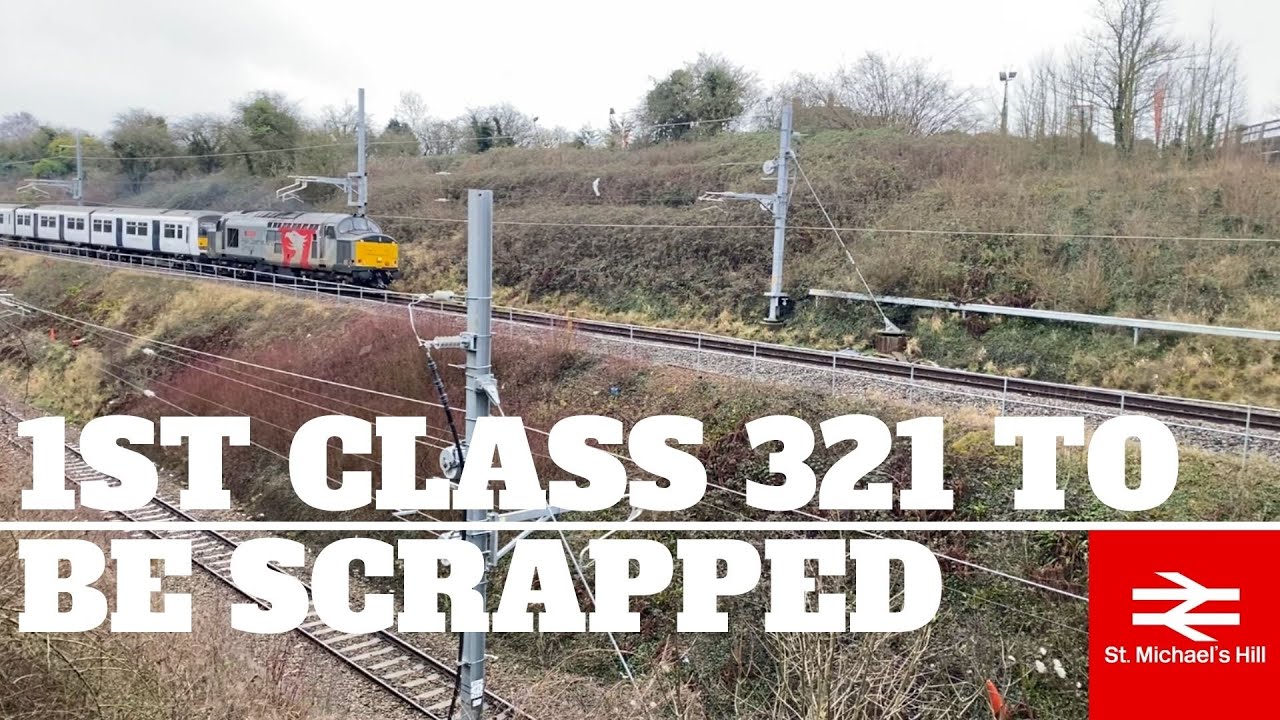 First Pair Of Class 321s Off To Be Scrapped Behind 37884 - YouTube