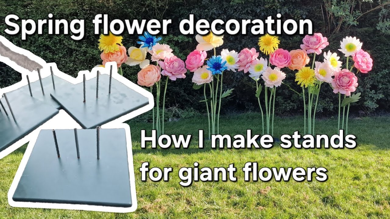 💐 How to make stands for giant flowers (one way) - YouTube