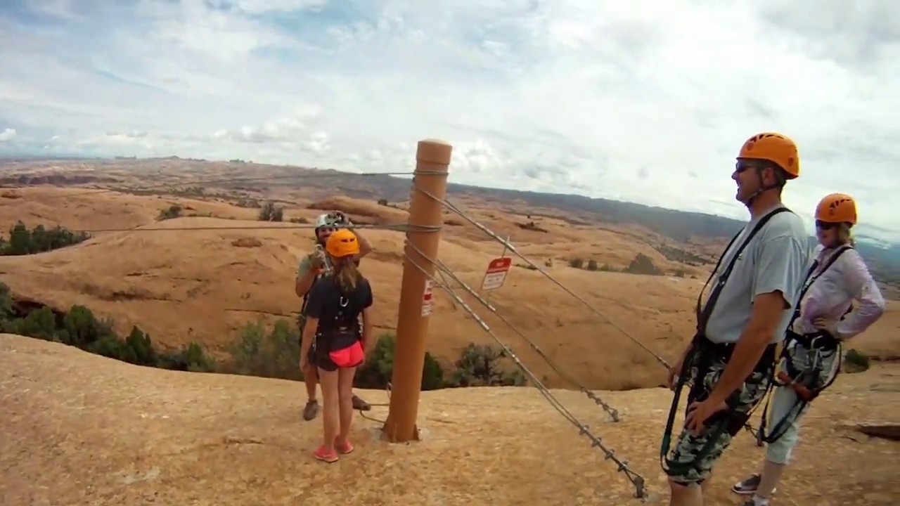 Zip line through Moab - YouTube