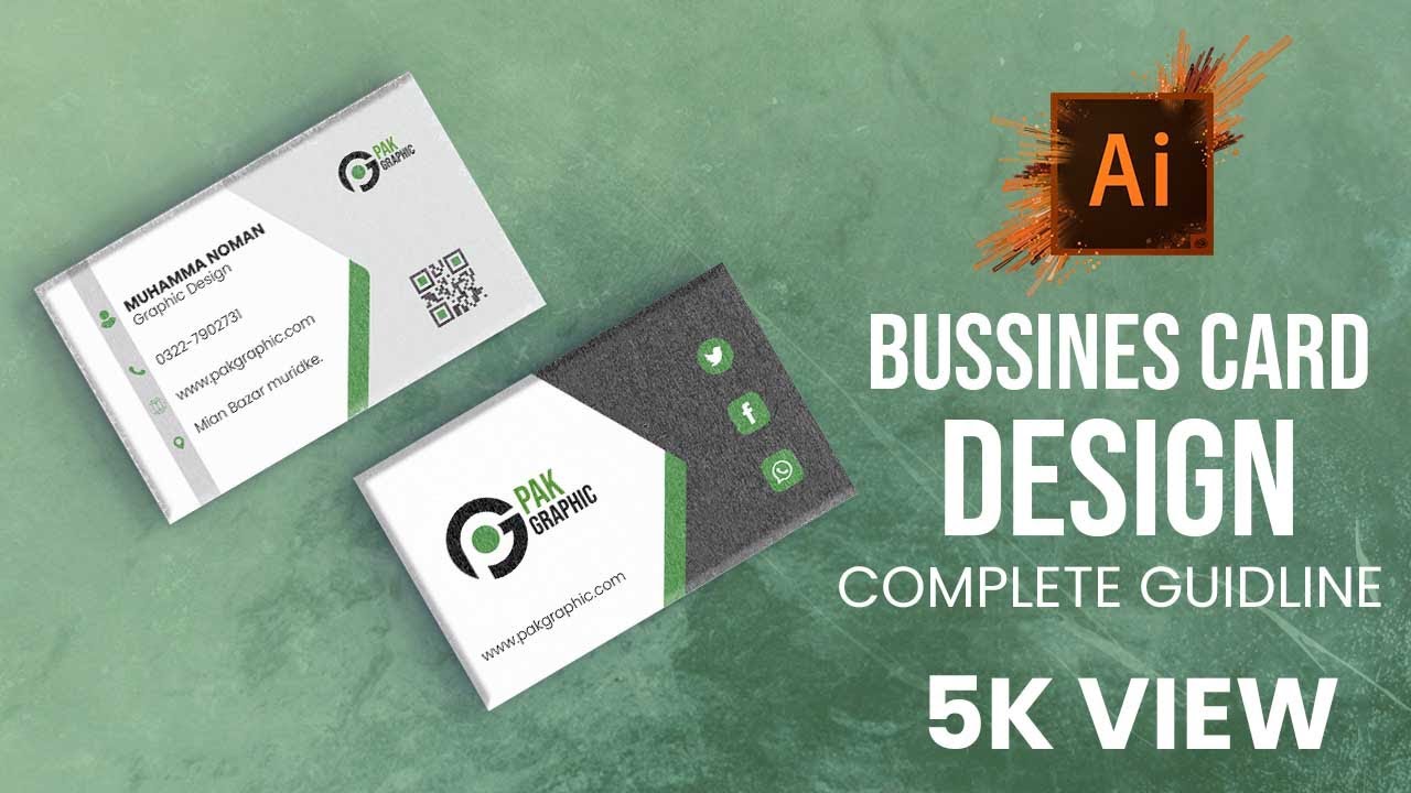 Business Card Design | Illustrator Tutorials - YouTube