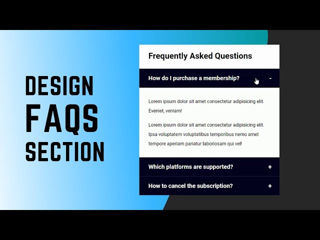Frequently Asked Questions Design