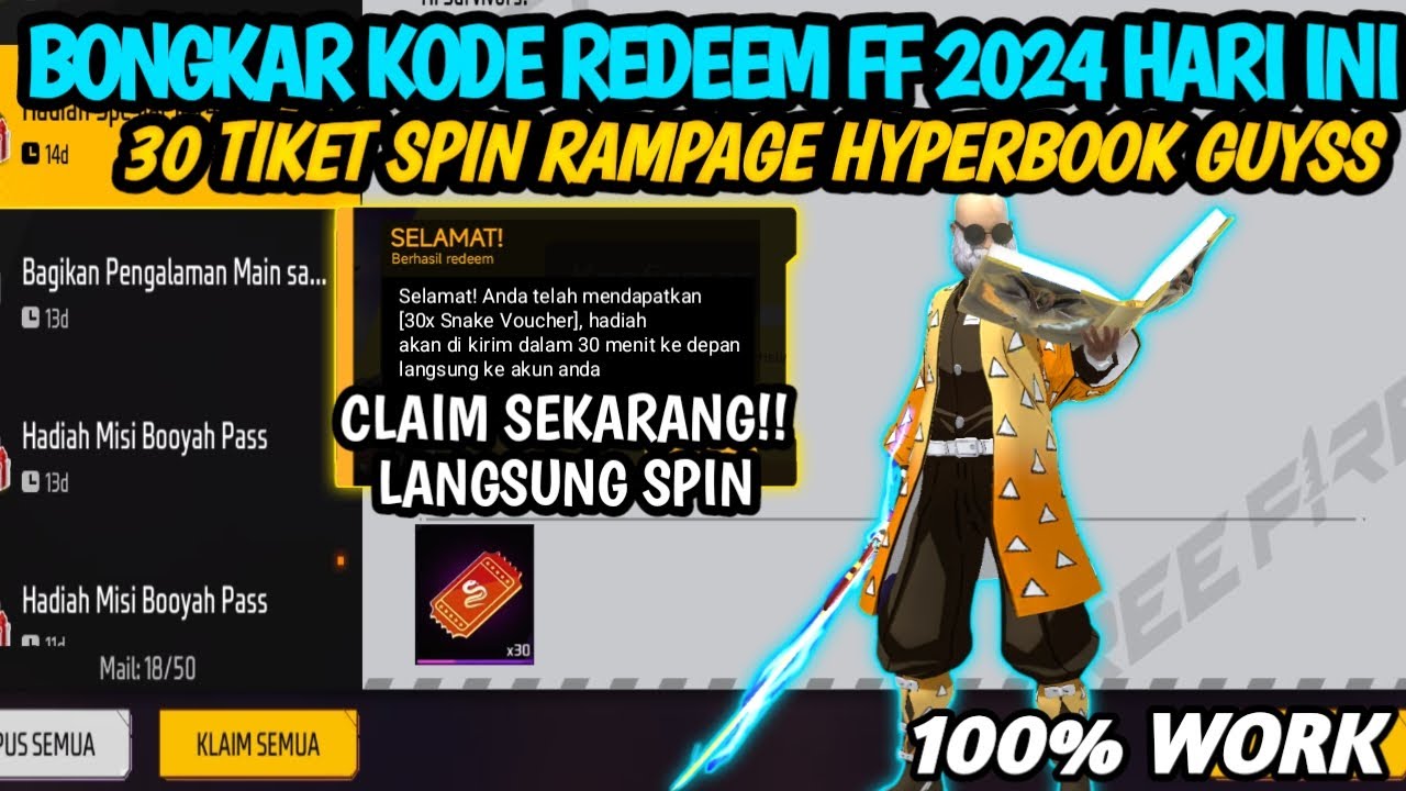 KODE REDEEM FF!! KODE REDEEM FREE FIRE TERBARU 12 Februarii 2025 HARI ...