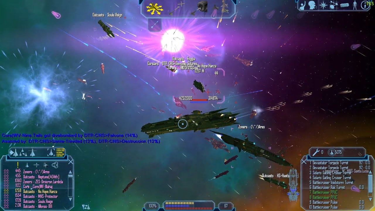 Discovery Freelancer 5.0 Freeport 9 Siege Outcast Battlecruiser PoV ...