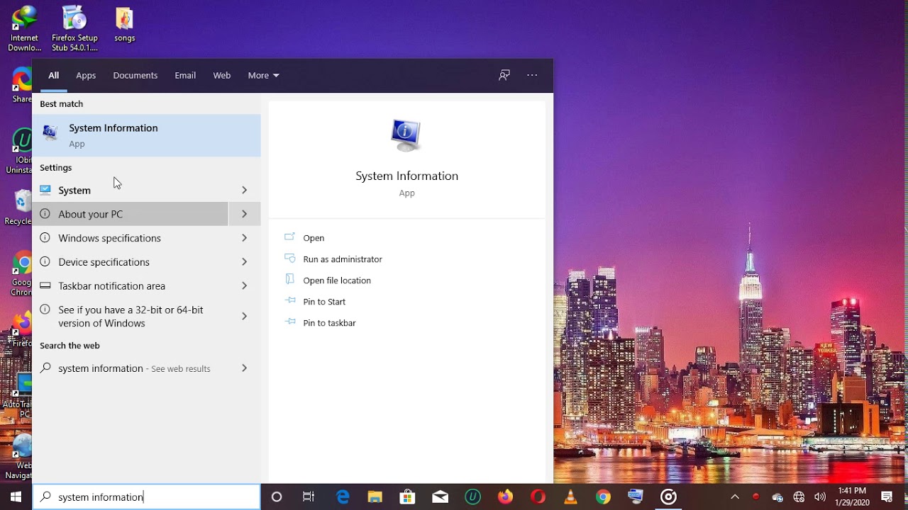 How to find system information - PC specs - windows 10/pro - YouTube