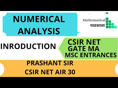 INTRODUCTION OF NUMERICAL ANALYSIS || CSIR NET || GATE || MSC ENTRANCES - YouTube