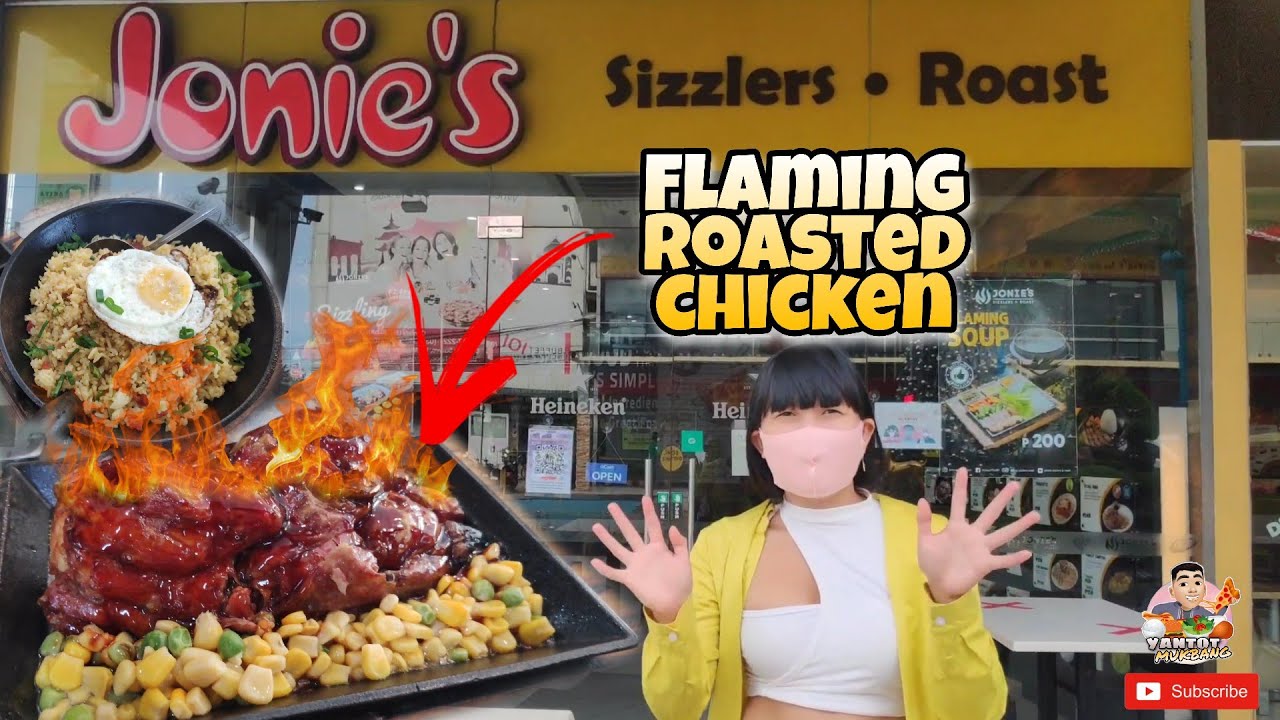 jonies sizzler & roast ( tikman ang flaming roasted chicken ) - YouTube