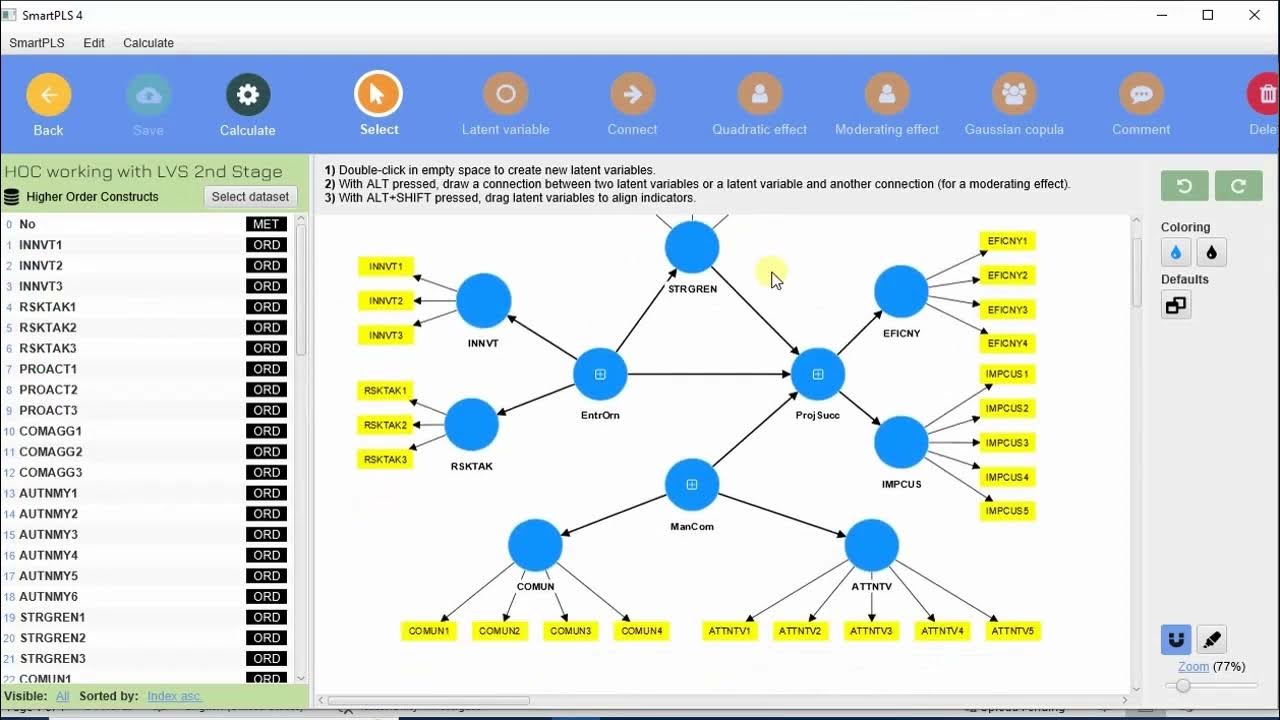 SmartPLS 4-14: Higher Order Constructs Part 3 #smartpls #HOCmediation #HOCmoderation #HOCCFA # ...