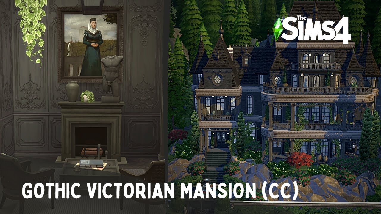 Gothic Victorian Mansion | Sims 4 Speed Build | CC - YouTube