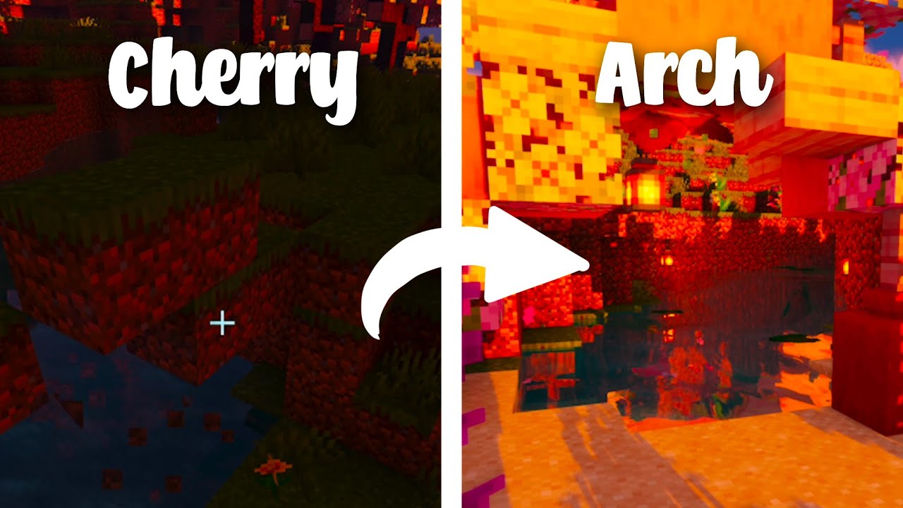 Simple Cherry Arch Tutorial in Minecraft - YouTube