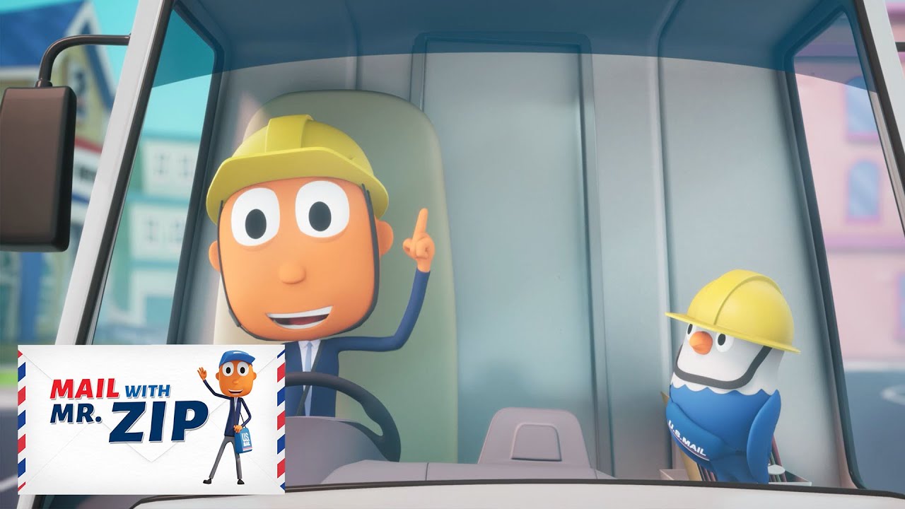 Construction Chaos! 🚧 | Mr. Zip Saves the Day Mail with Mr. Zip Mail ...