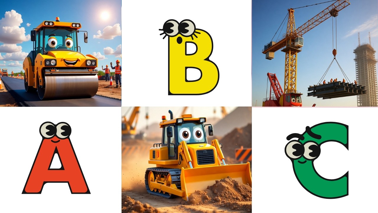 🏗️ ABC Construction Trucks Compilation | Learn Alphabet with Big ...