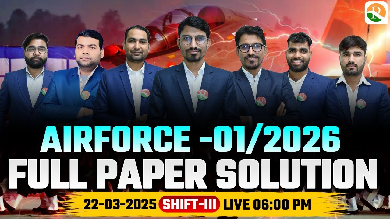 Airforce Paper Solution 2025 | Airforce 22 March 3rd Shift Paper Review ...