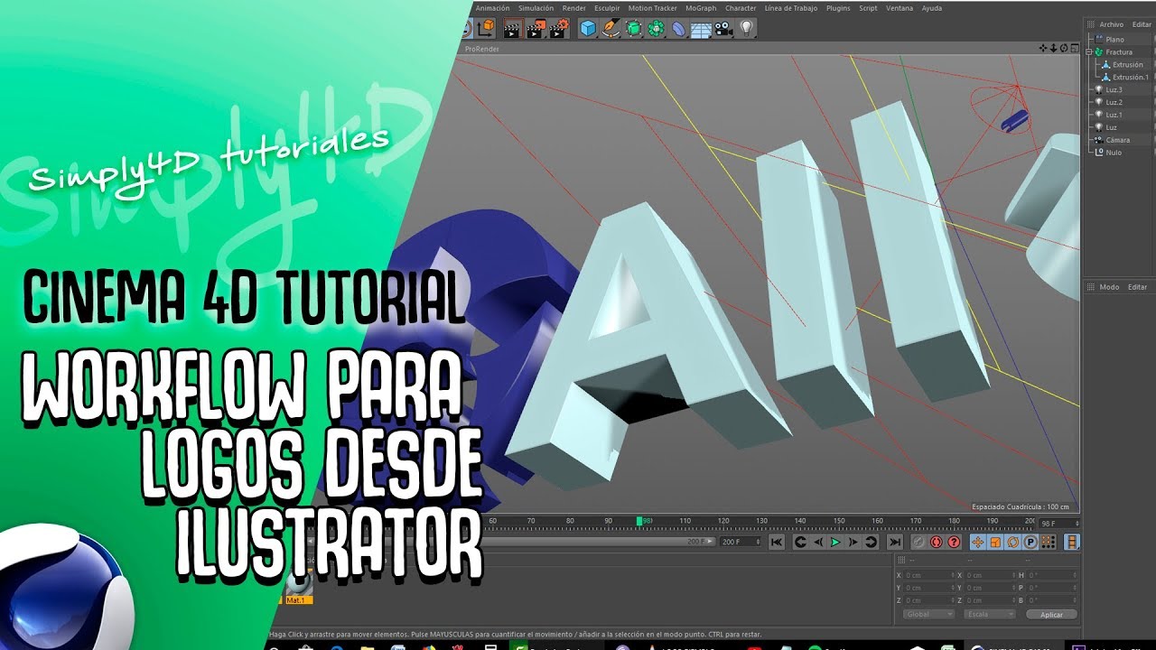 WORKFLOW DE LOGOS DESDE ILUSTRATOR A CINEMA 4D - TUTORIAL - YouTube