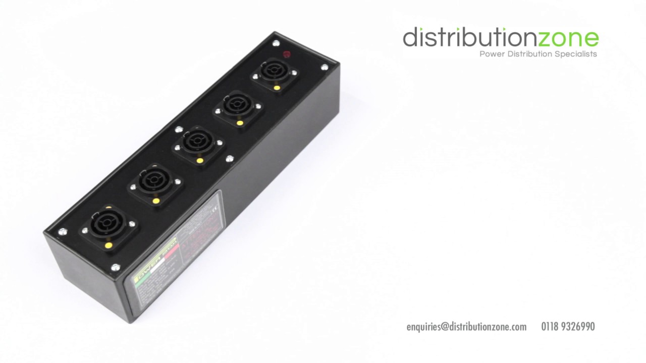 PowerCON TRUE Splitter Box PowerCon True In to 5 x PowerCON True Out ...