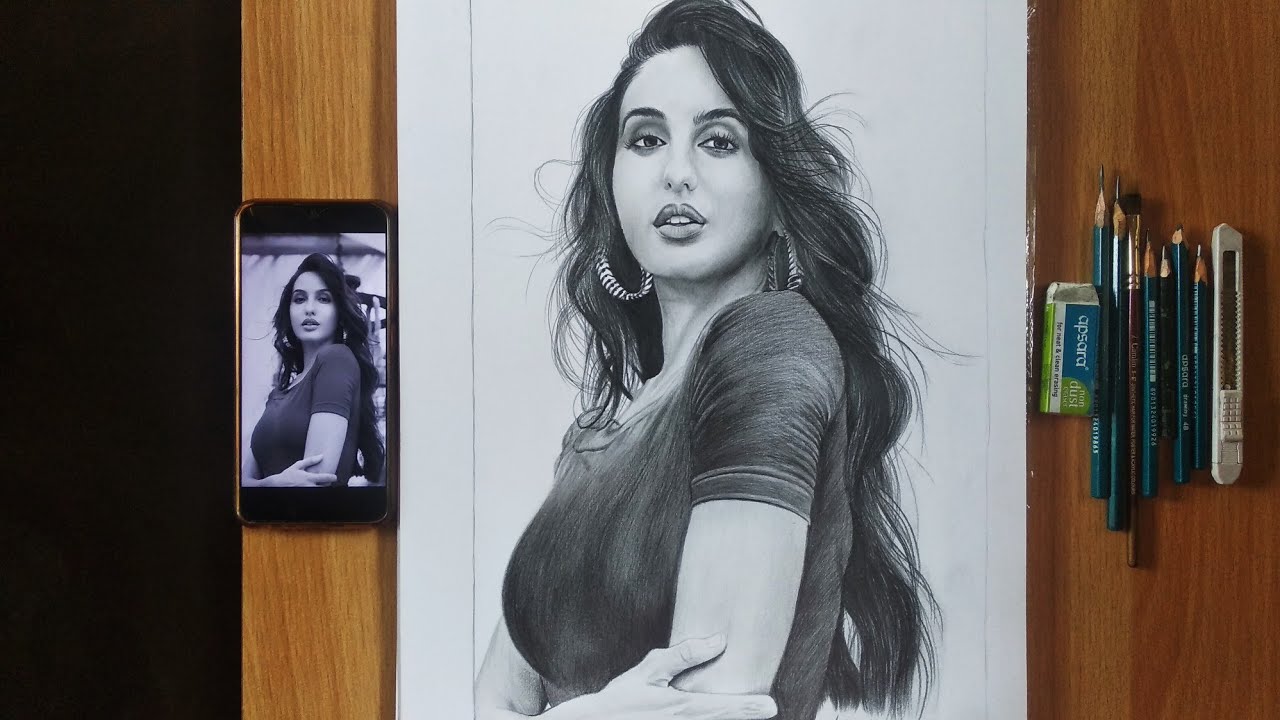 Street Dancer 3D | Nora Fatehi | Realistic Drawing | Artwistic - YouTube