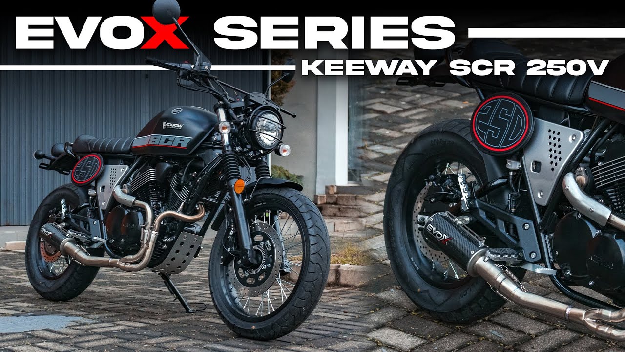 Keeway SCR 250 V-Twin cylinder - Evox Exhaust by 3Tech - YouTube