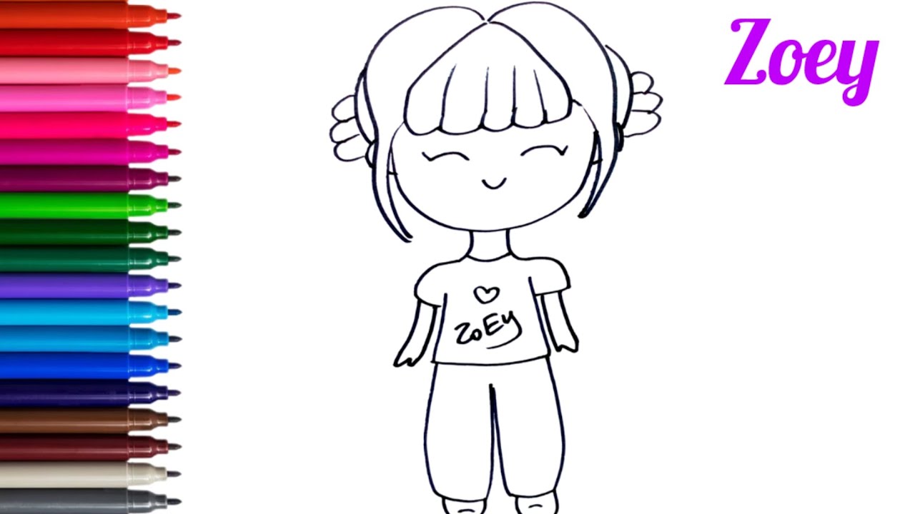 How To Draw Zoey From KPop Demon Hunters Easy | Zoey Drawing | Drawings ...