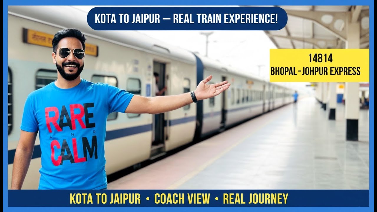 Kota to Jaipur Rail Safar 🚆 | 14814 Bhopal - Jodhpur Express Experience ...