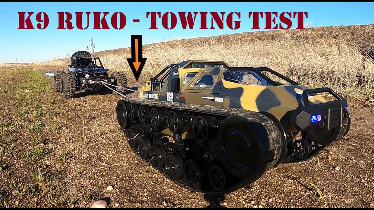 K9 RUKO Q111 RC TANK Crawler 1:12 - Towing Test _Military Truck Army ...