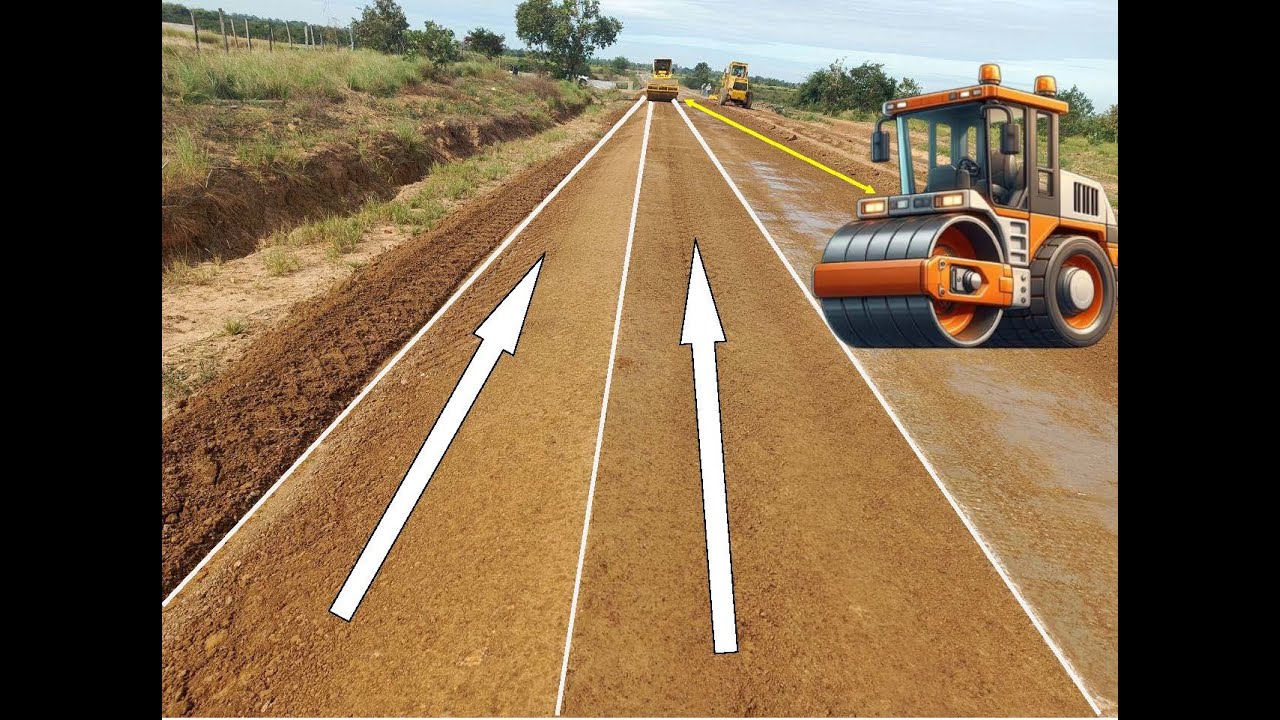 #02 compaction of shoulder road construction civil engineering 2024 # ...
