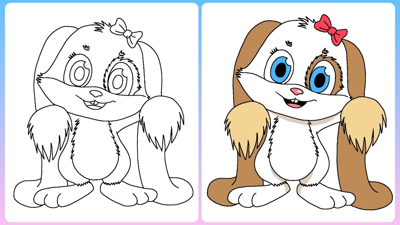 How to draw Schnuffelienchen bunny | Easy step-by-step drawing | Little ...