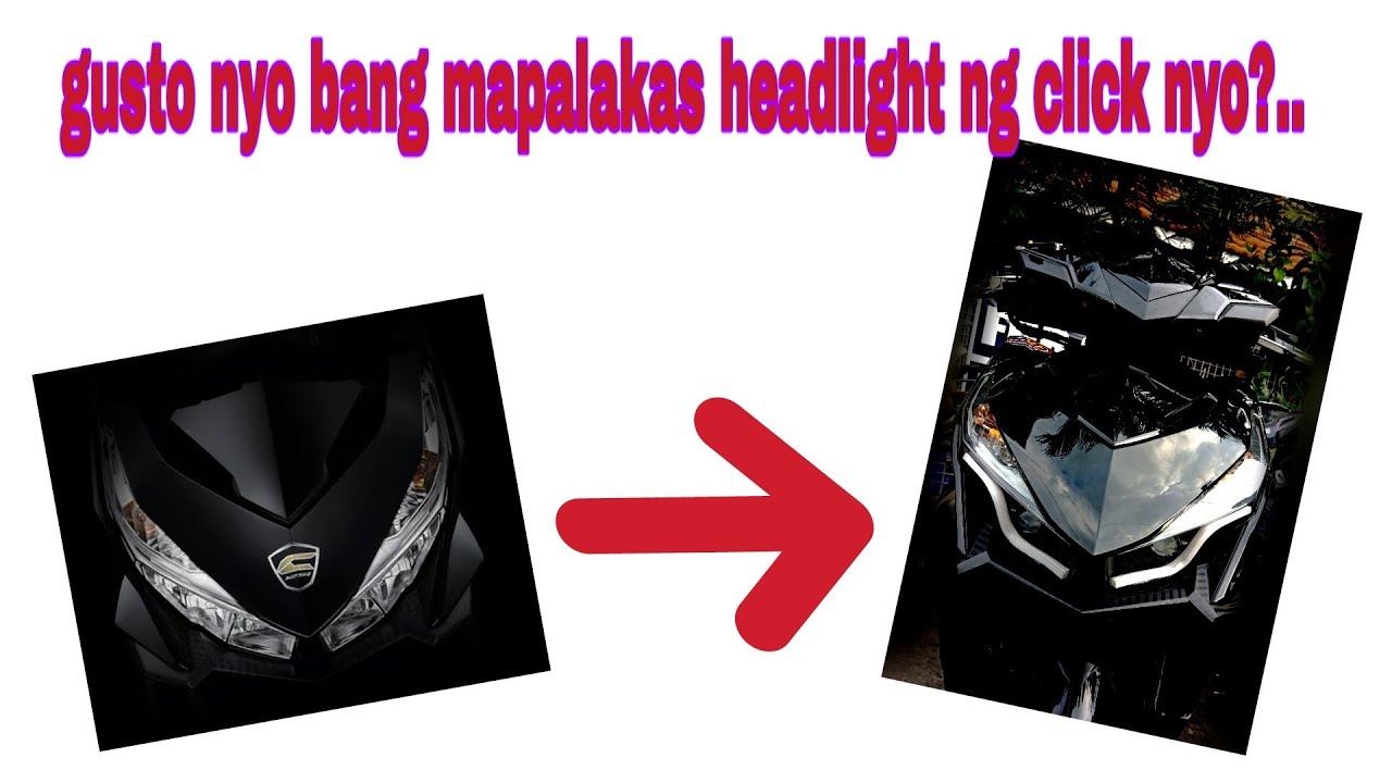 Headlight modification for honda click/varion V1 - YouTube