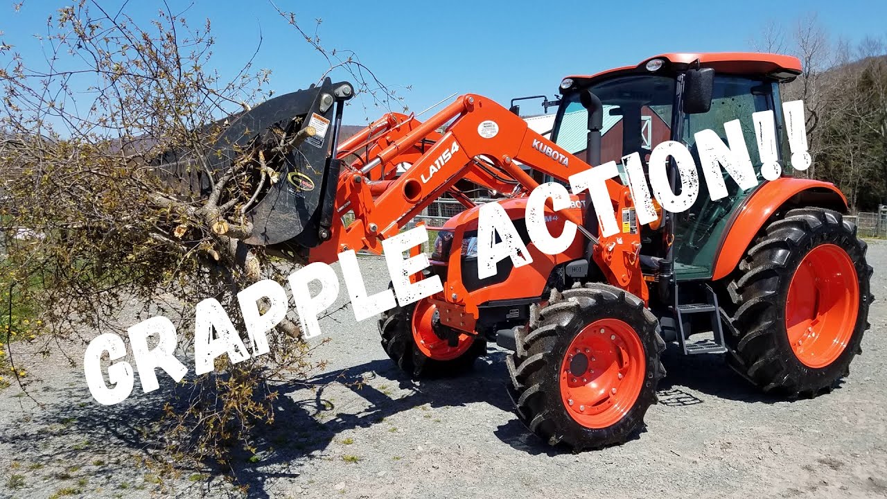 KUBOTA M4 Cleaning Up A Tree!! - YouTube