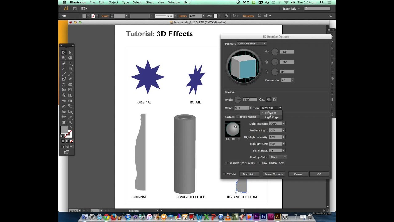 20. Creating 3D Effects - Adobe Illustrator - YouTube