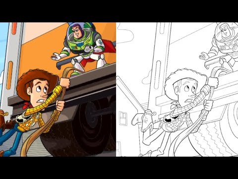 Toy Story coloring book / how to draw Toy Story /paint and draw for ...