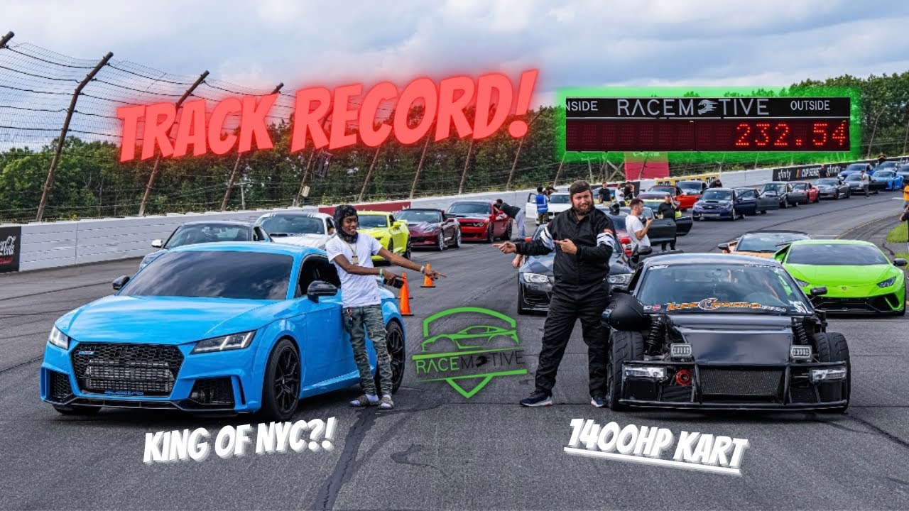 1StockF30 TTRS vs Twin Turbo Audi R8 Super Kart! - YouTube