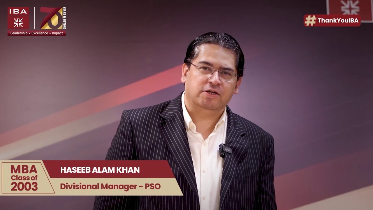 Haseeb Alam, IBA Alumnus (MBA, Class of 2003) - YouTube
