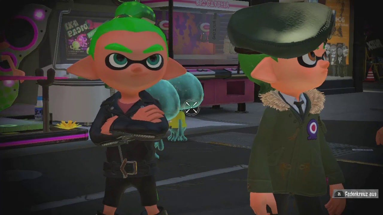 Splatoon 2: Cute Moment in inkopolis Square- Rider X Army - YouTube