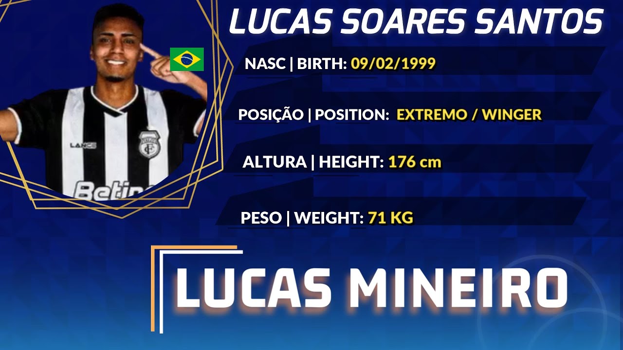 LUCAS MINEIRO | EXTREMO / WINGER - 2023 - YouTube