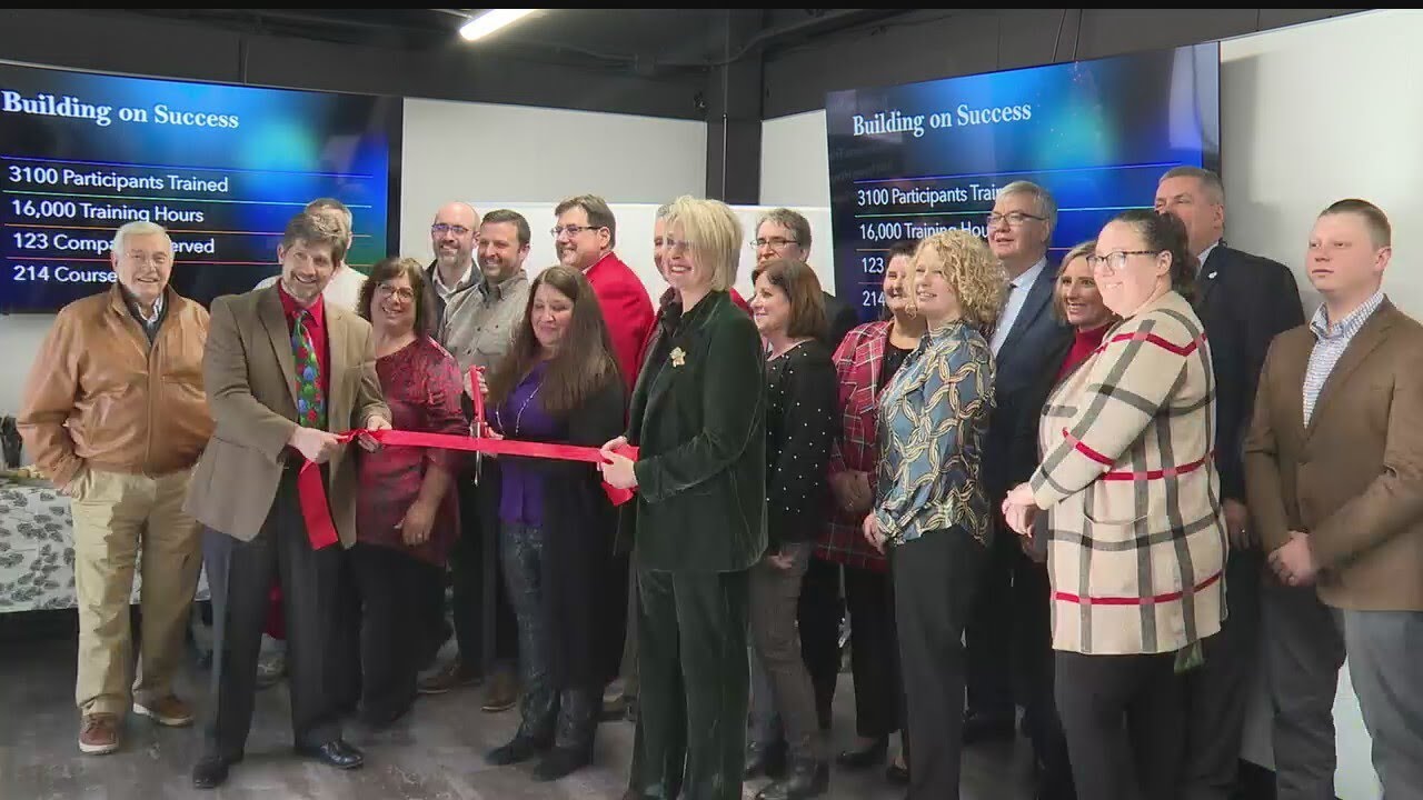 Local workforce training center opens - YouTube