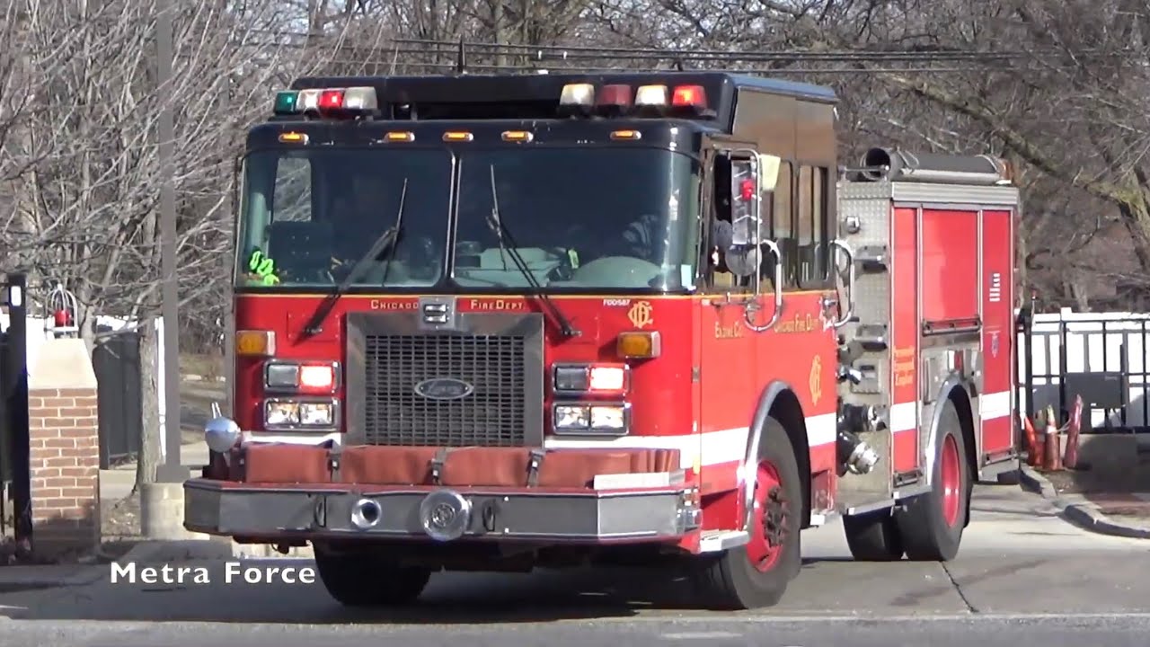 Chicago Fire Dept Engine 121 (Spare) Responding - YouTube
