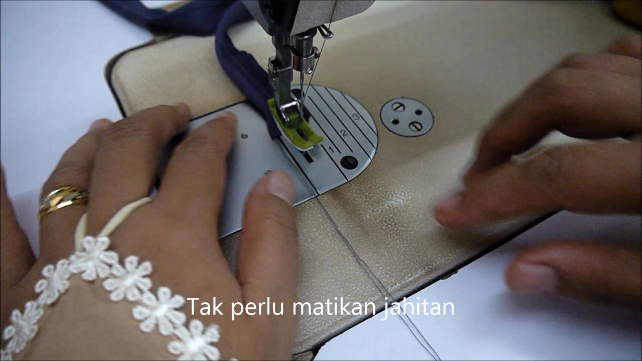 Tutorial Jahit Telekung 3: Jahit Tali - YouTube