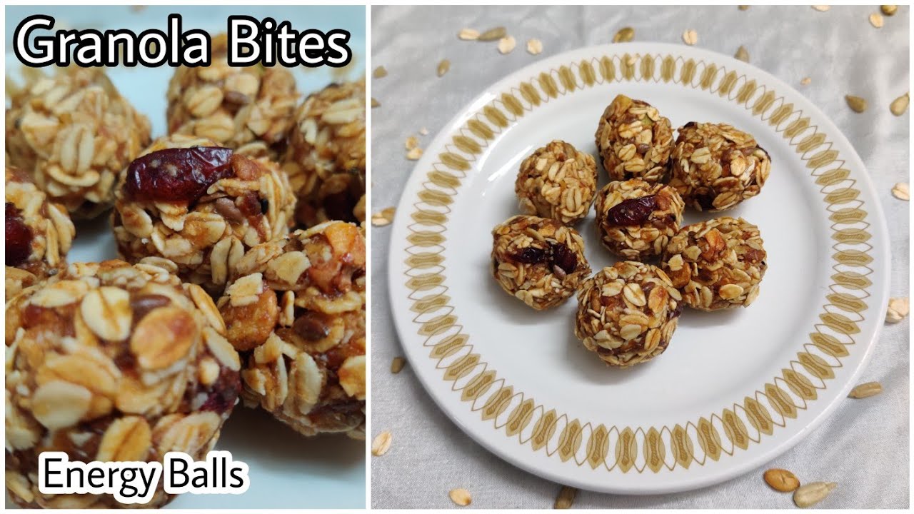 Bite Sized Granola Balls | No Bake Granola | How to Make Granola at ...