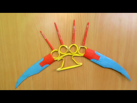 How to Make a Paper knuckles Blade Weapon Easy Tutorials - YouTube